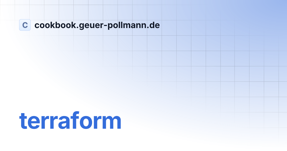 terraform | cookbook.geuer-pollmann.de